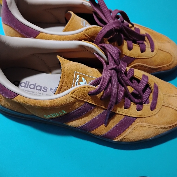 adidas | Shoes | Adidas Gazelle Sneakers In Mustard And Purple | Poshmark